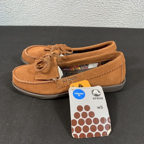 CROCS | Shoes | Crocs Adela Suede Moc Slipon Loafer Shoes ...